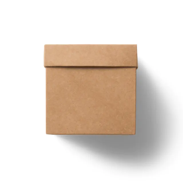 Paper Gift Box Mockup Side View